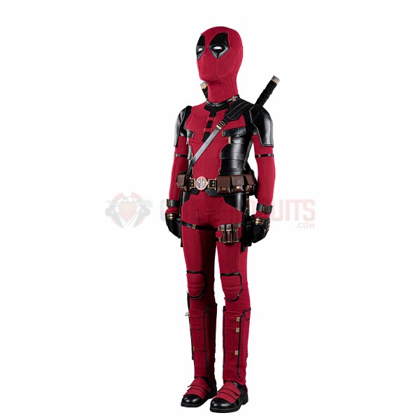 Kids Deadpool Cosplay Costumes Kidpool Leather Suits Top Level