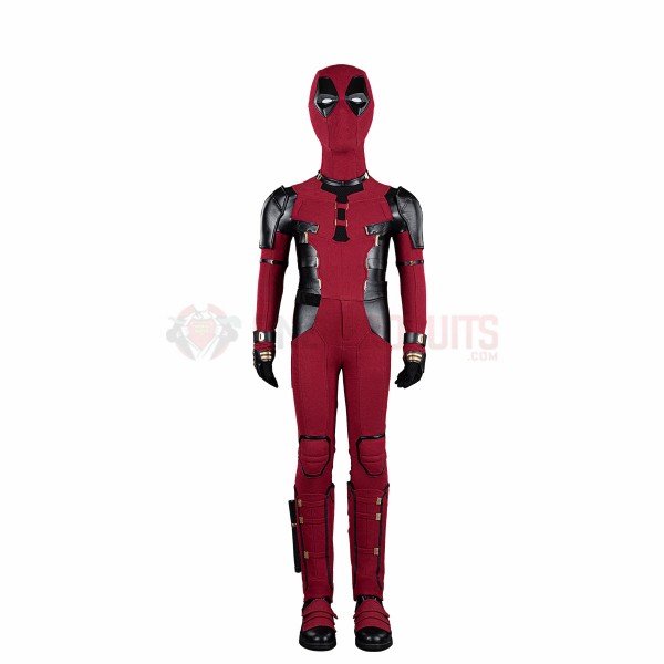 Kids Deadpool Cosplay Costumes Kidpool Leather Suits Top Level