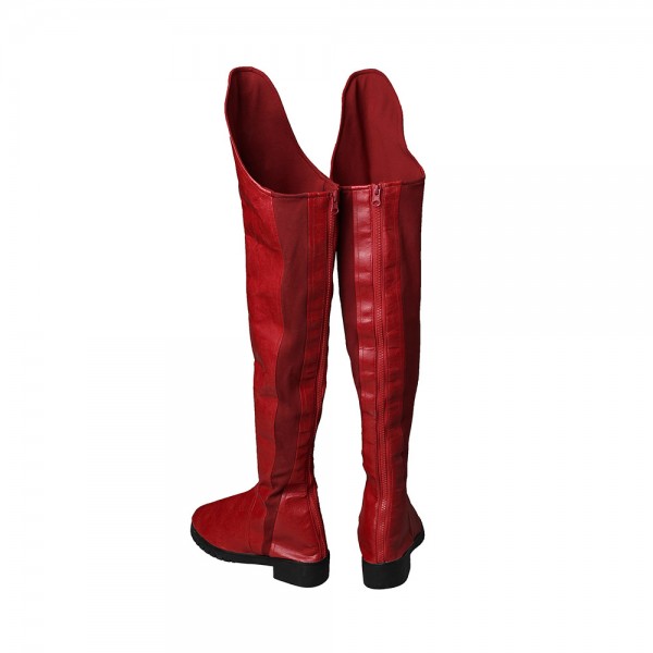 Kara Zor-E Cosplay Costume Female Classic Red Kara Zor-E Suit
