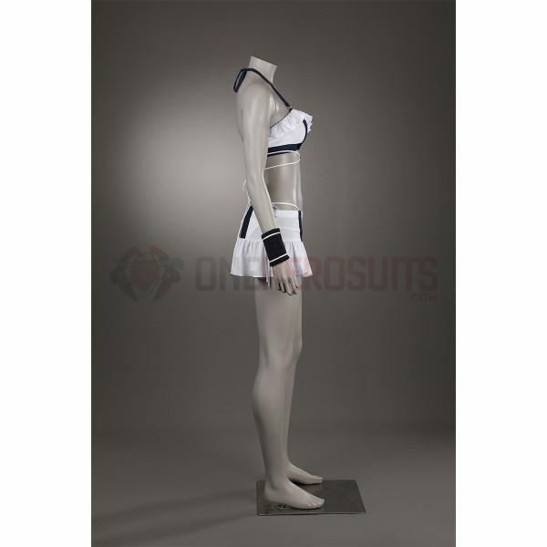 Final Fantasy VII Tifa Lockhart Cosplay Costumes White Swimsuit