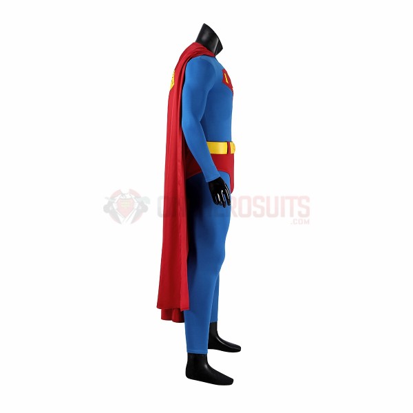 Superhero Clark Kent Cosplay Costume Christopher Reeve Classic Suit
