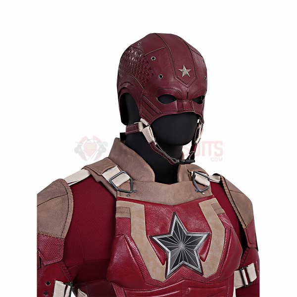 Thunderbolts Cosplay Costumes Red Guardian Top Level Leather Suits