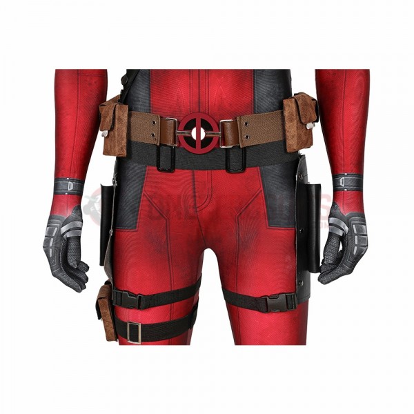 Deadpool Suit 3D Printed Spandex Deadpool Red Cosplay Costume