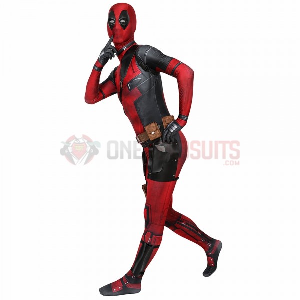 Deadpool Suit 3D Printed Spandex Deadpool Red Cosplay Costume