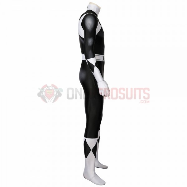 Black Power Rangers Suit Power Ranger Black Spandex Cosplay Costume