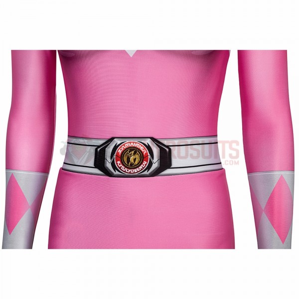 Pink Power Rangers Cosplay Suit Pink Ranger Spandex Cosplay Costume
